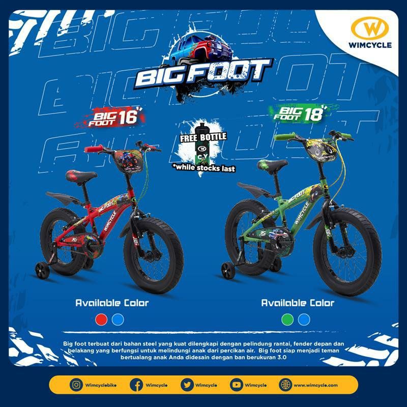 Jual sepeda bmx 18 wimcycle bigfoot | Shopee Indonesia