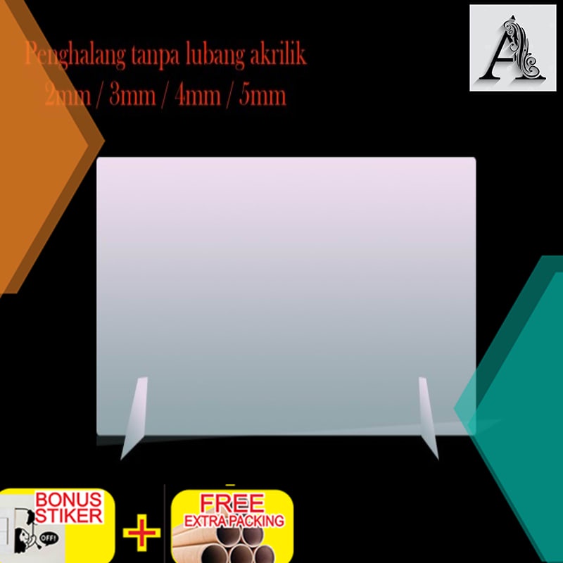 Jual Promo Akrilik partisi/ table divider/ pembatas kasir 2MM ( TANPA ...