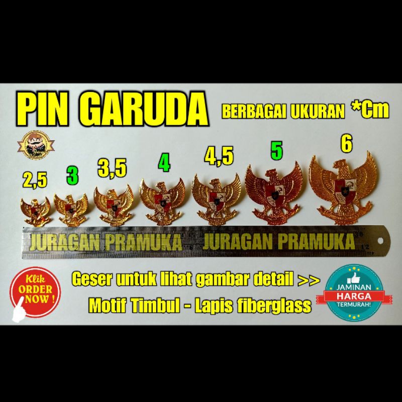 Jual PIN GARUDA TIMBUL BERBAGAI UKURAN (2,5) (3) (3,5) (4) (4,5) (5) (6 ...