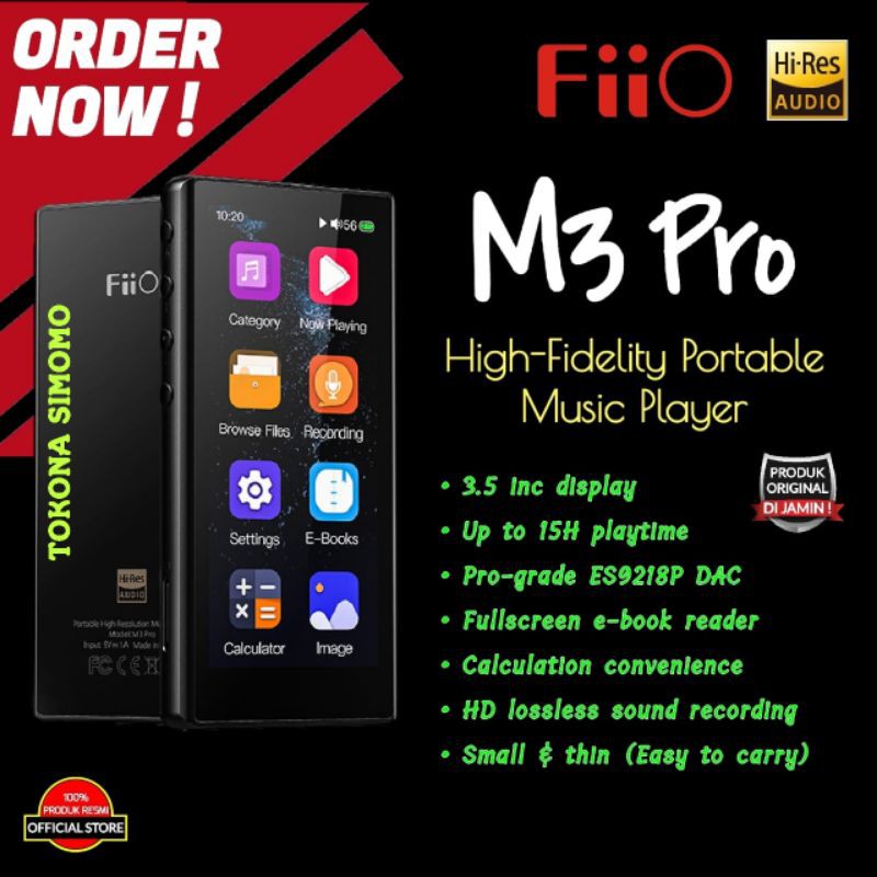 Jual FIIO M3 PRO / M3PRO Hi-Res Digital Audio Player DAP Original ...