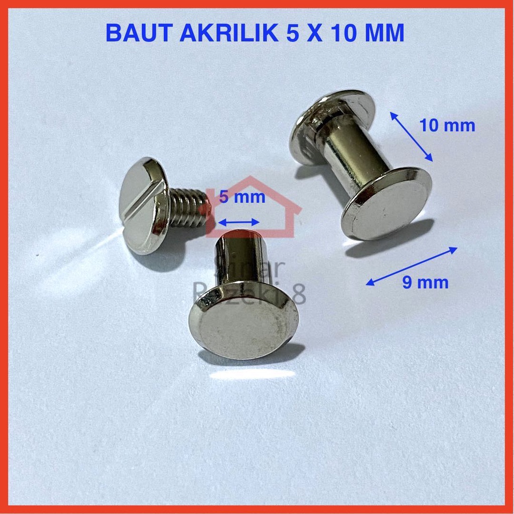 Jual Pen Iklan 5 x 5 Baut Akrilik Kecil Mini / Stabil Kaca Sign Board ...