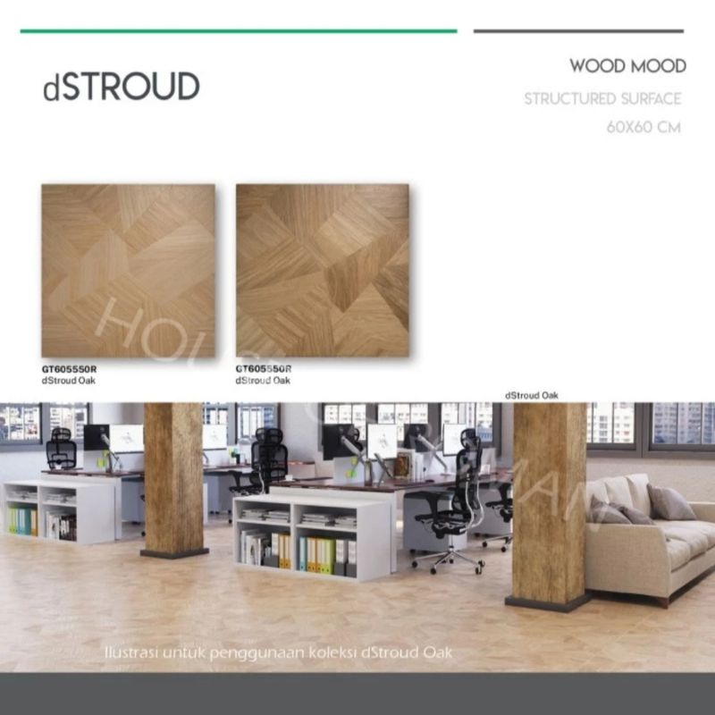 Jual Roman Granit 60x60 dStroud Series (Wood Mood) / Granit Lantai ...