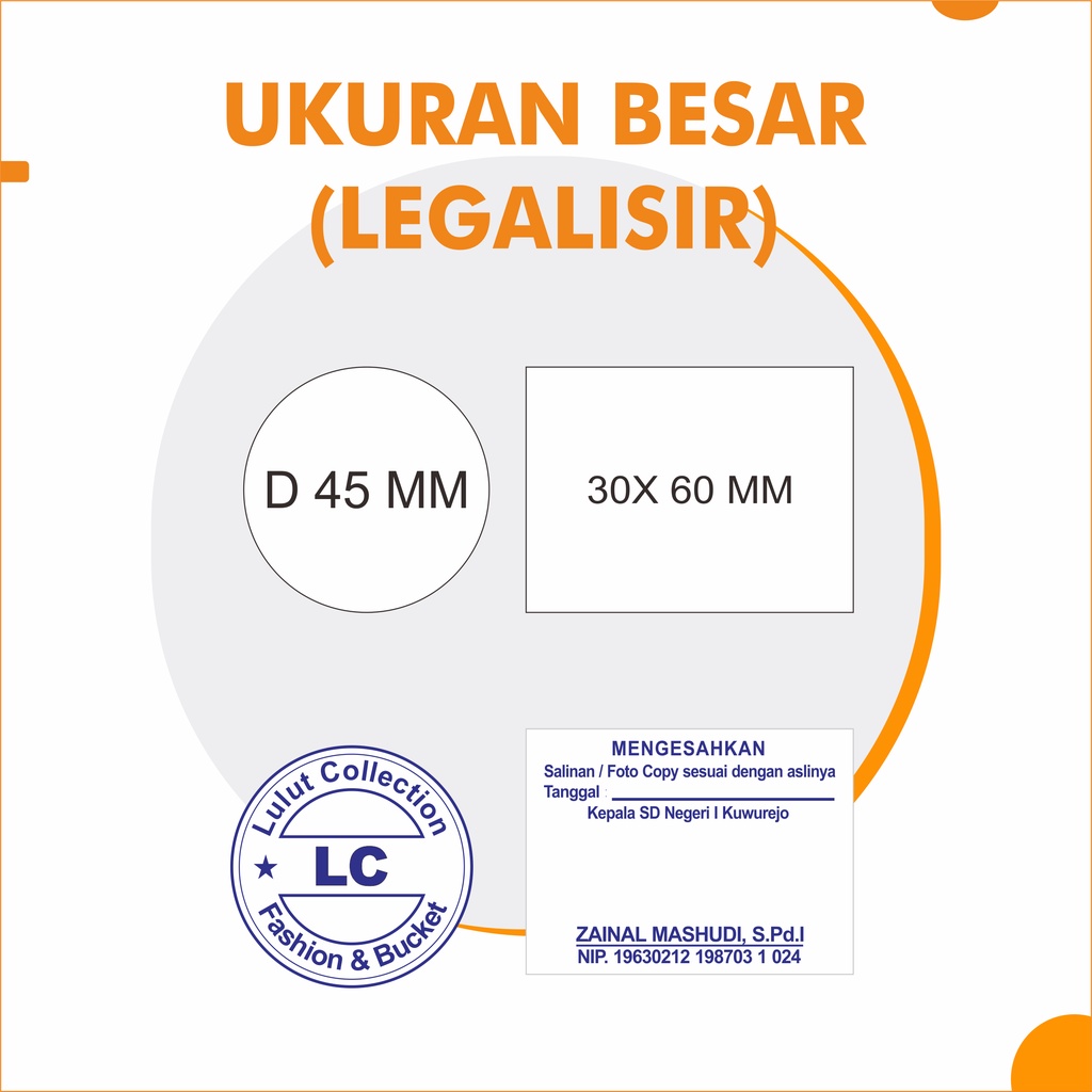 Jual Stempel Kantor Sekolah Nama Usaha Nama NIP Dokter Perawat Dinas ...
