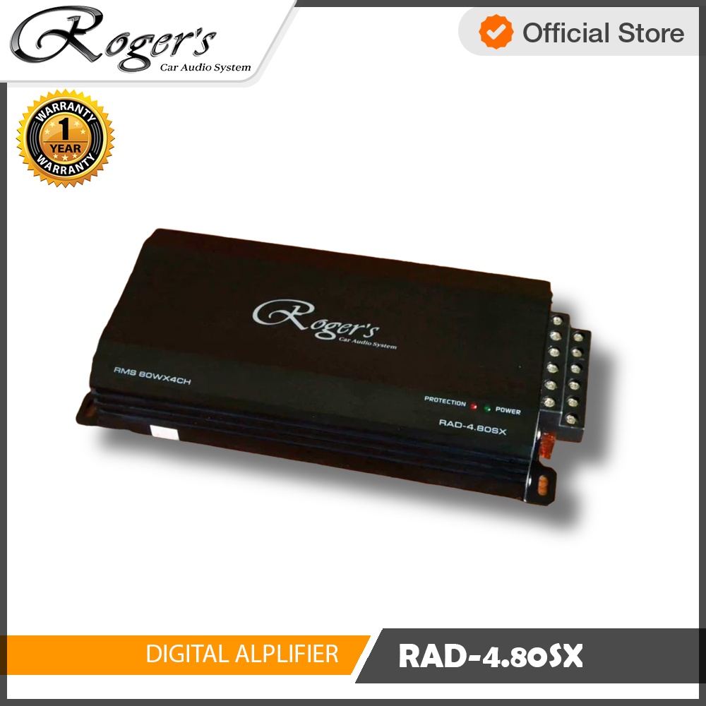 Jual ROGERS - DIGITAL AMPLIFIER CLASS D 4-CHANNEL - RAD-4.80SX ...