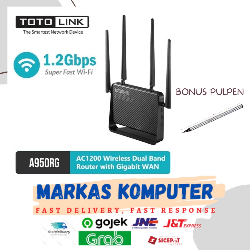 Jual Wireless Dual Band Router with Gigabit WAN AC1200 - TOTOLINK ...
