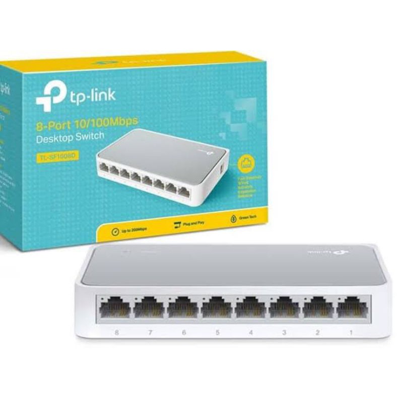 Jual TP Link TL-SF1008D 8 Port 10/100Mbps Desktop Switch Hub / TPLINK ...