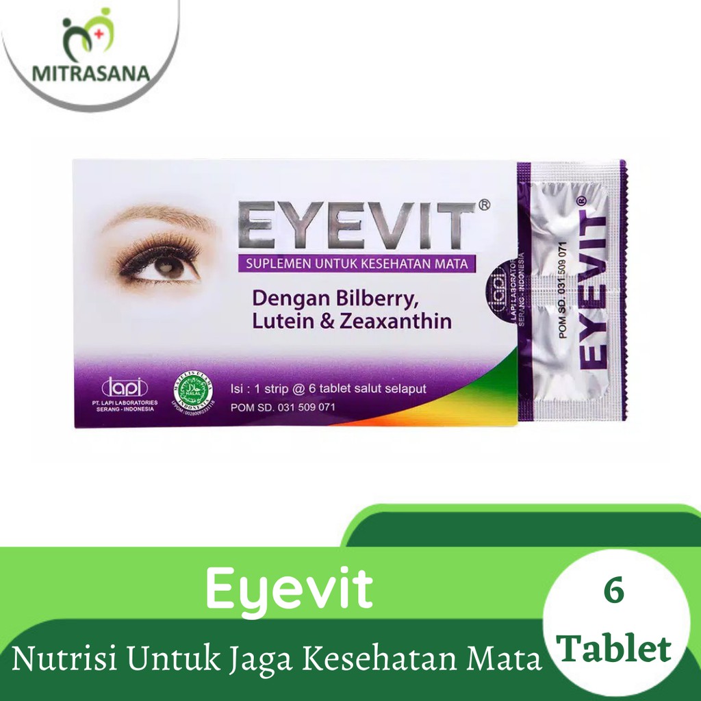 Jual Eyevit Vitamin Mata Isi 6 Tablet Salut Selaput | Shopee Indonesia