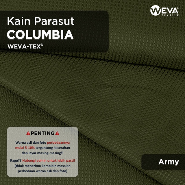 Jual Bahan Kain Parasut Columbiaa Kain Jaket Waterproof Hijau Army ...