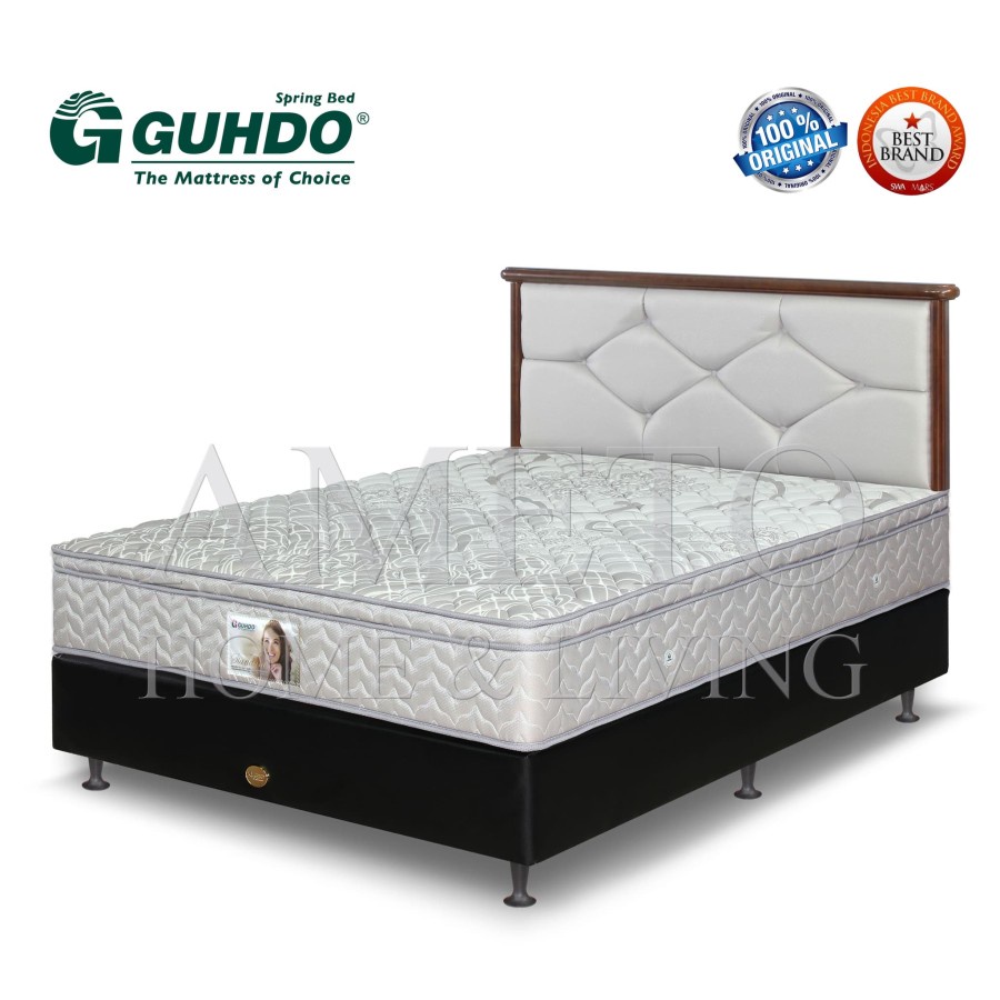 Jual Guhdo Springbed Standard Plush Top 140x200 Atlantic HB Paris Full Set | Shopee Indonesia