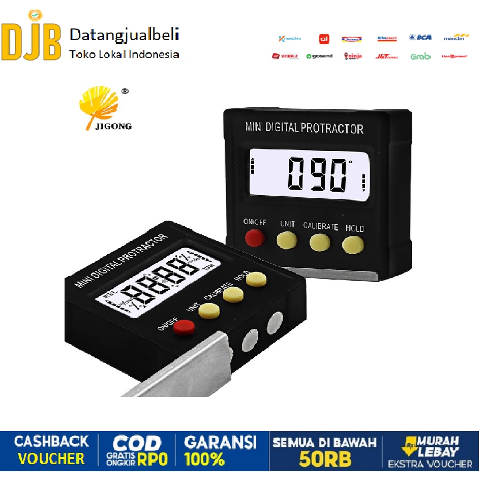 Jual JIGONG Alat Ukur Sudut Kemiringan Digital Protractor Inclinometer ...