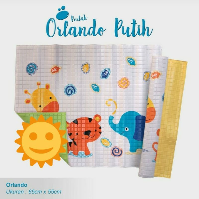 Jual (DISKON) PERLAK BAYI ORLANDO PUTIH FULL PRINT BESAR UKURAN 65 x 55 ...