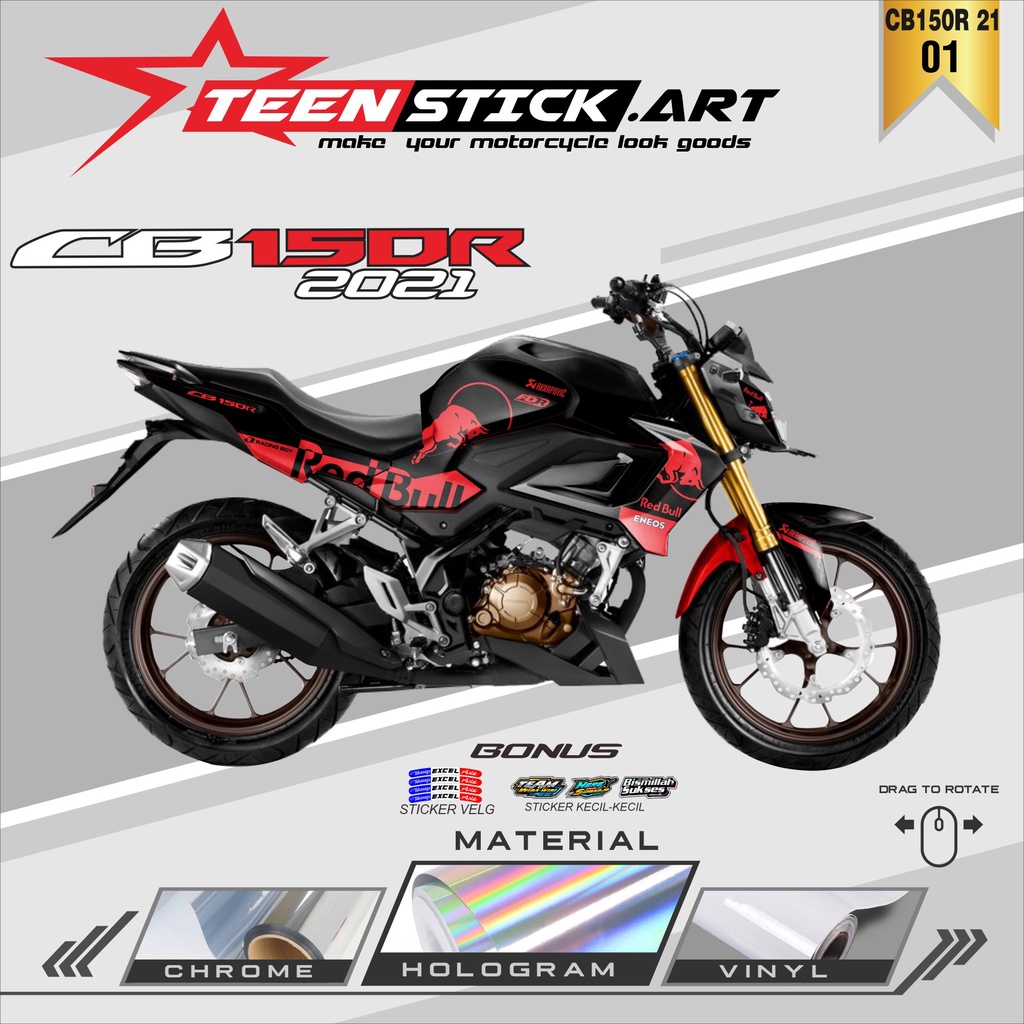 Jual STRIPING CB150R 2021 - STRIPING HOLOGRAM HONDA CB150R 2021 RED ...