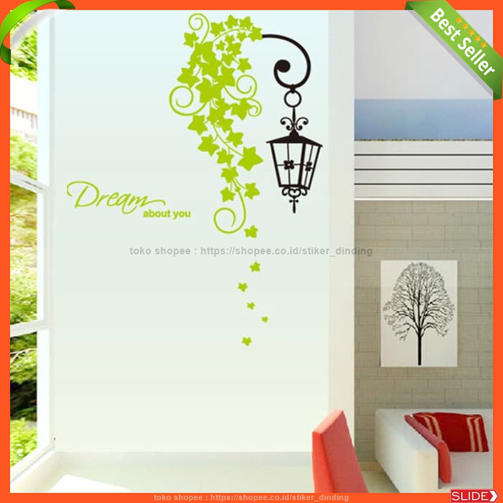 Jual STIKER DINDING WALLSTICKER WALL STICKER KAMAR DAUN JALAN SW - 087 ...
