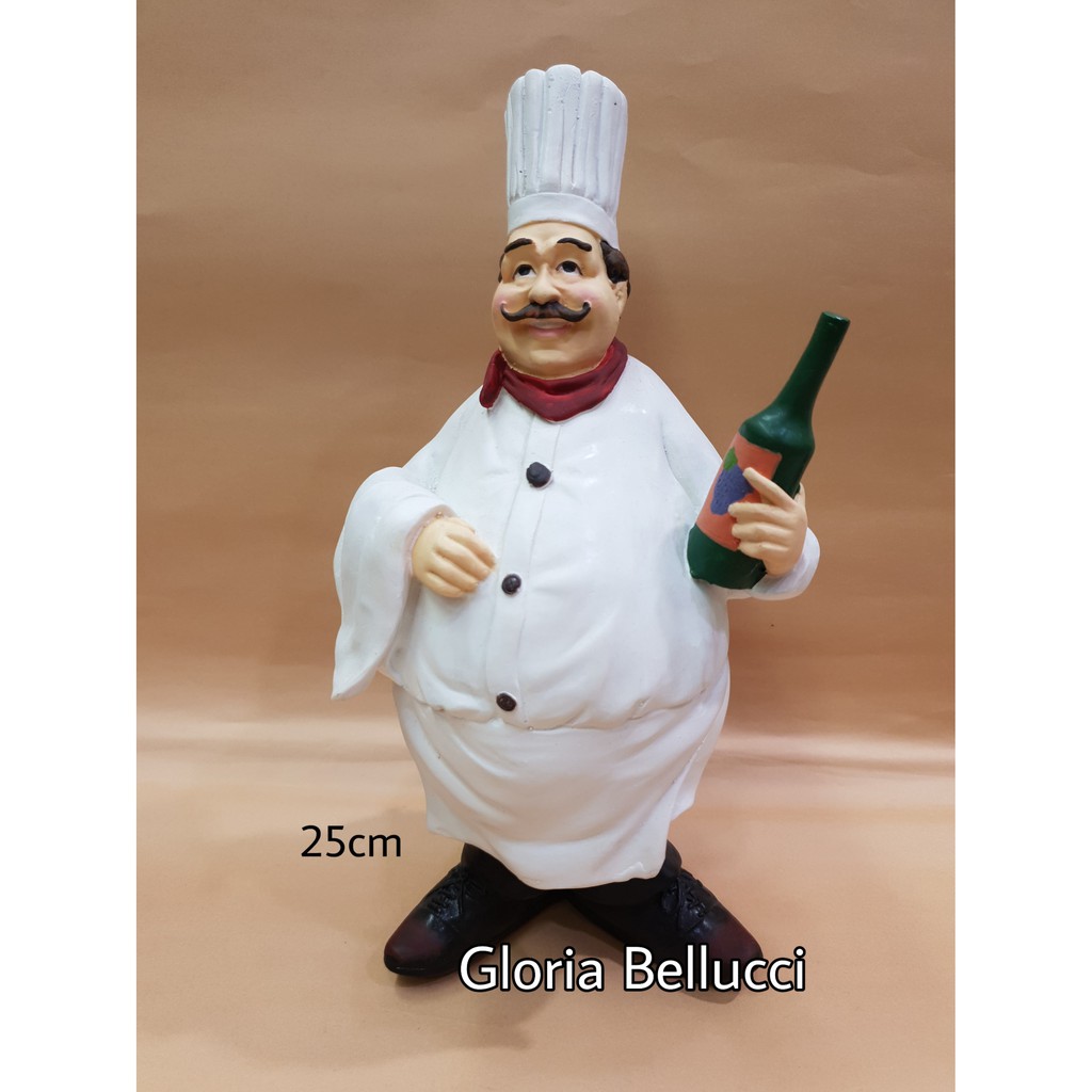 Jual patung pajangan koki botol chef bakery cafe restoran dekorasi ...