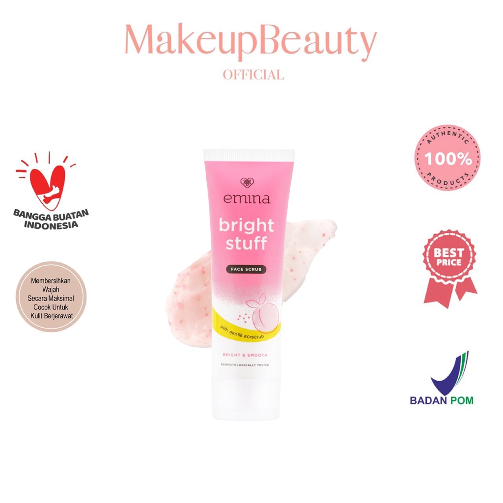 Jual EMINA Bright Stuff Face Scrub | Shopee Indonesia
