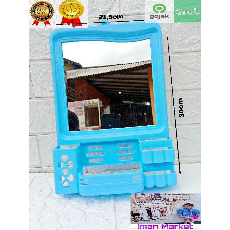 Jual Rak Cermin Gantung Tempel Kaca Kamar Mandi Bath Holder Plastik rak ...