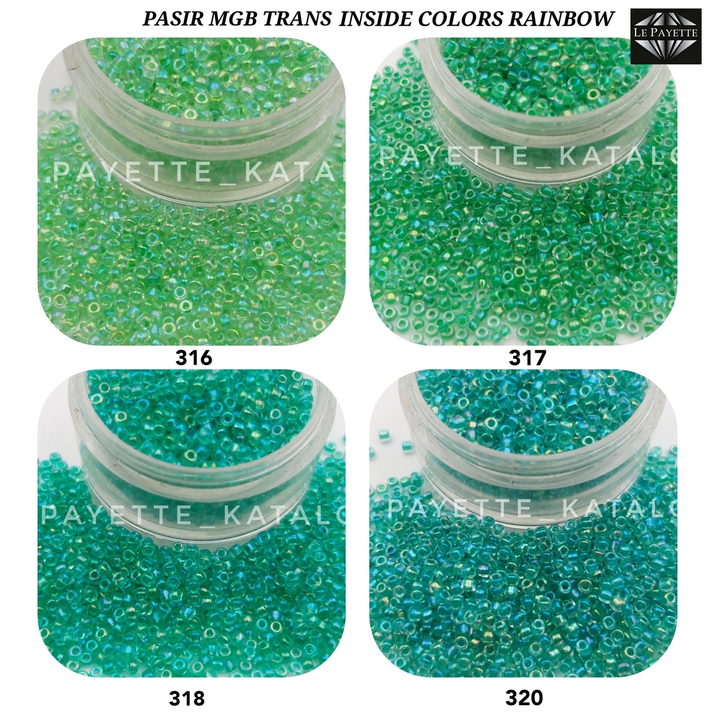 Jual Payet Pasir MGB Trans Inside Colors Rainbow 12/O - (316-320 ...