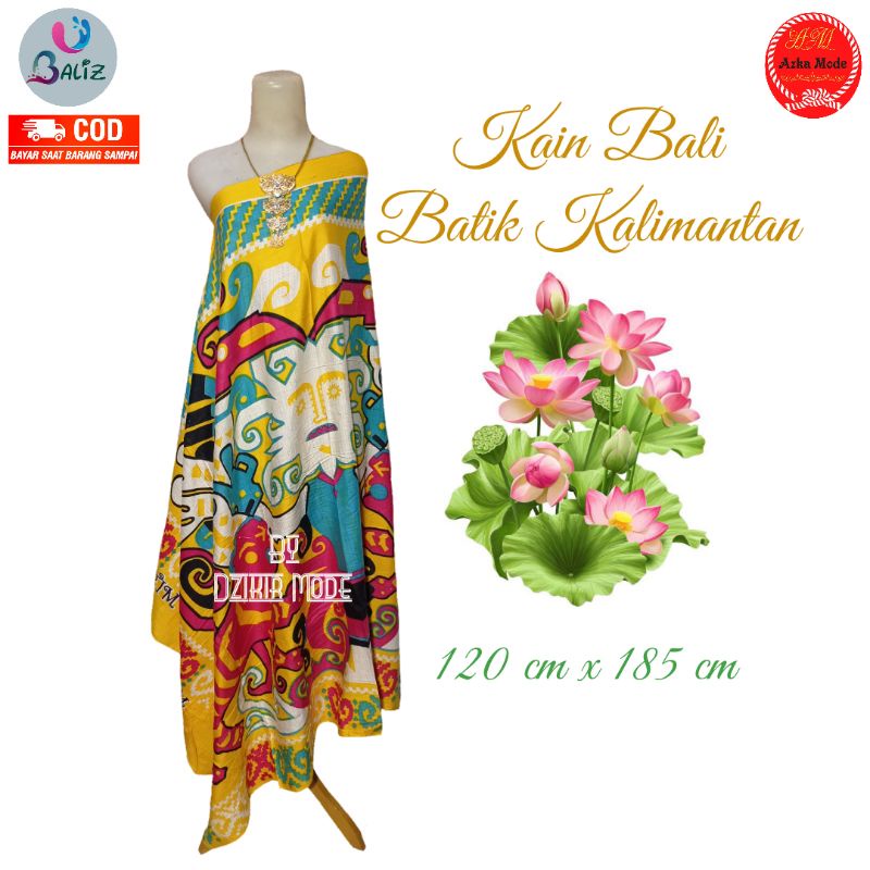Jual Kain Bali Pantai - Kain Bali Motif Batik Unik Kalimantan Jumbo ...