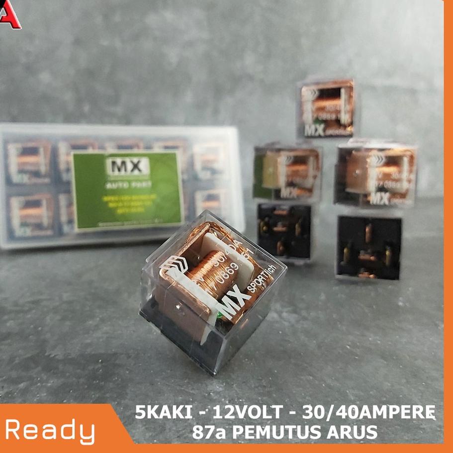 Jual New - RELAY MX TRANSPARAN 5 KAKI - 5 PIN 87A PEMUTUS ARUS 12V 40A ...