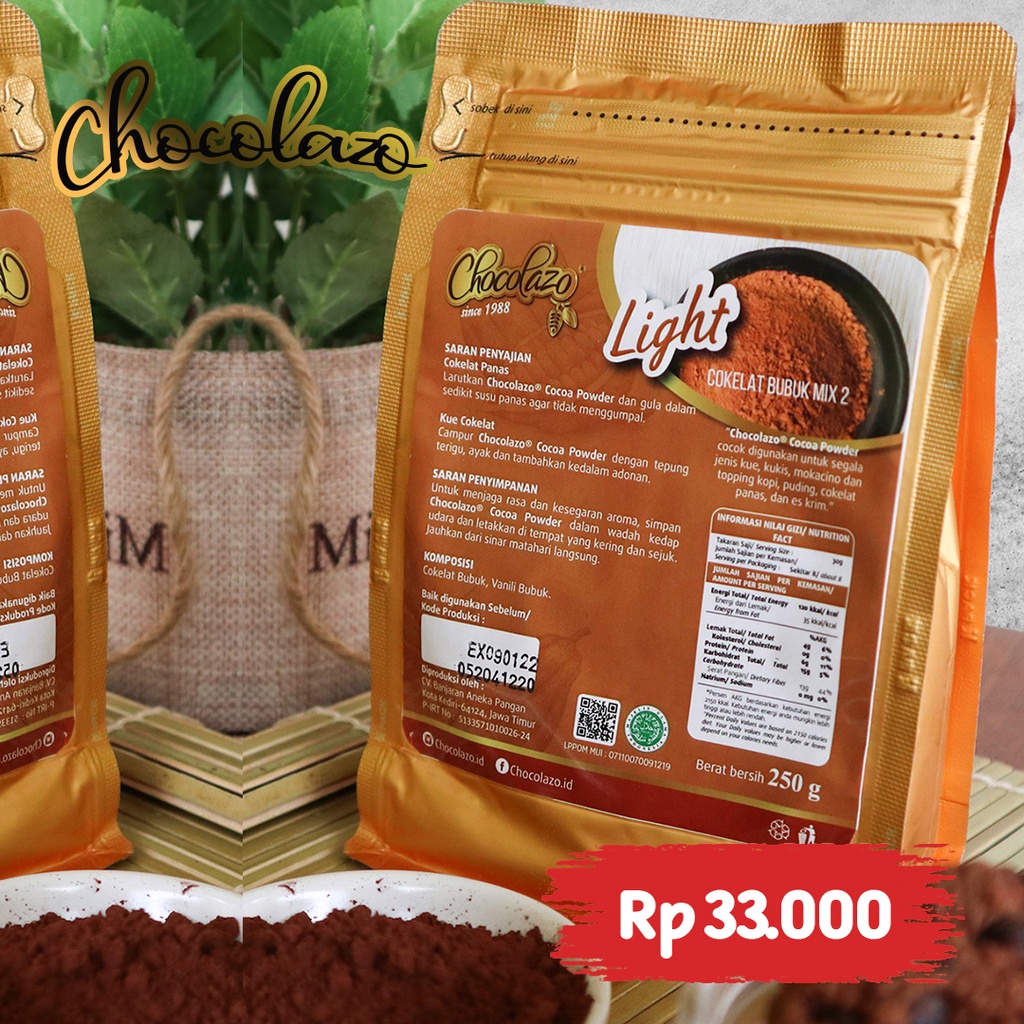 Jual Chocolazo - Light Chocolate Powder 250g | Shopee Indonesia