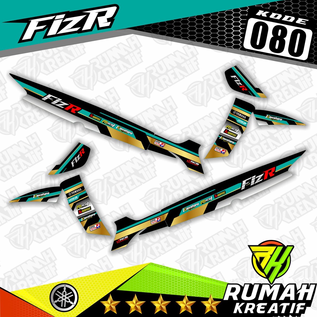 Jual Stiker Striping Variasi motor decal Yamaha Fiz R Custom Istimewa ...
