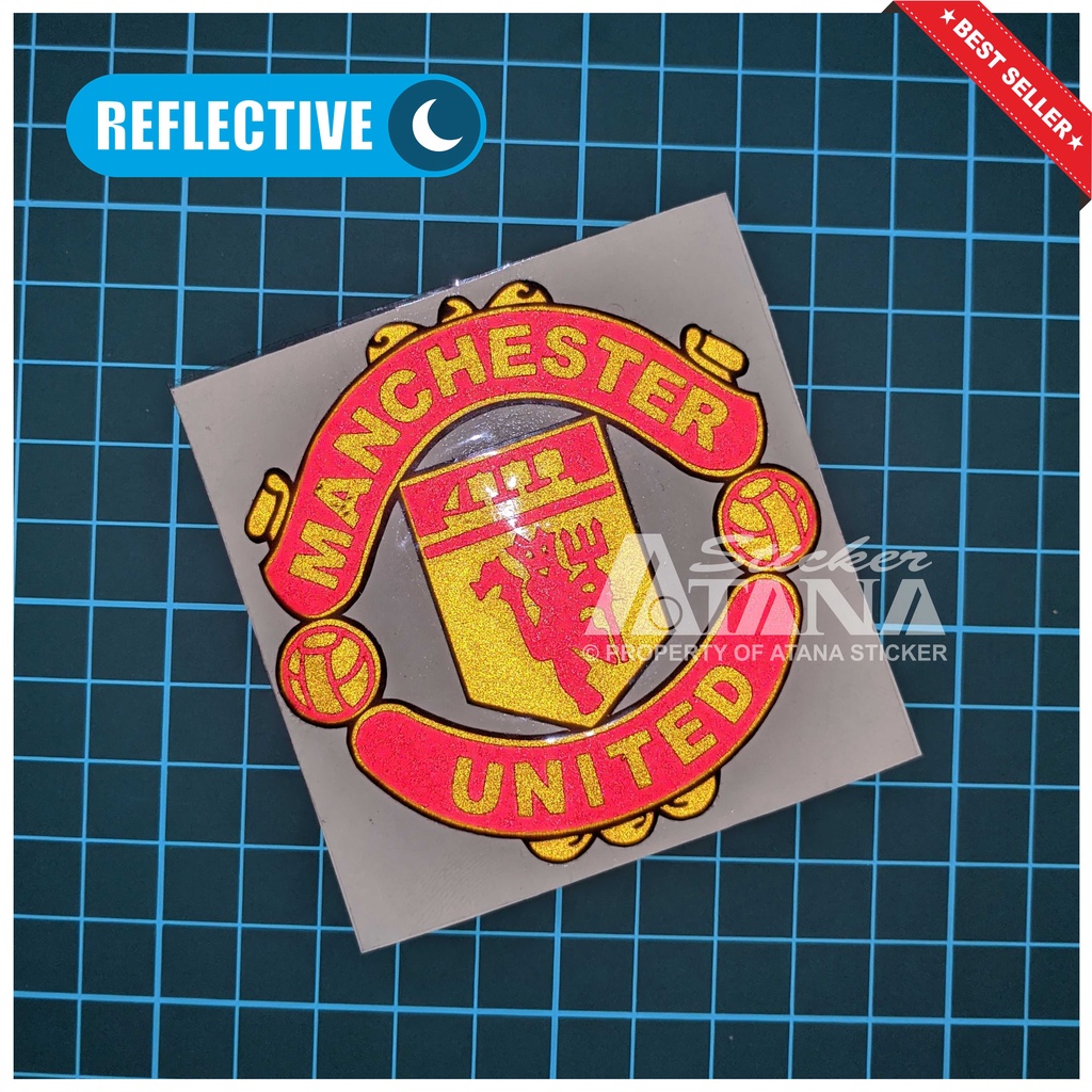 Jual Stiker Cutting Bola Manchester United Sticker Emblem MU Man Utd ...