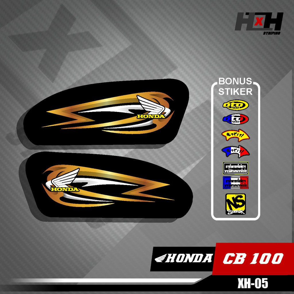 Jual Stiker Striping Lis motor Cb lama Cb 100 cb Glatik motif Airbrush ...