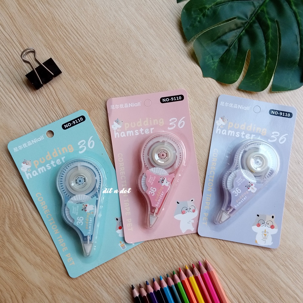 Jual Correction Tape Pudding Hamster 36M Tip Ex Kertas Roll 36 Meter ...