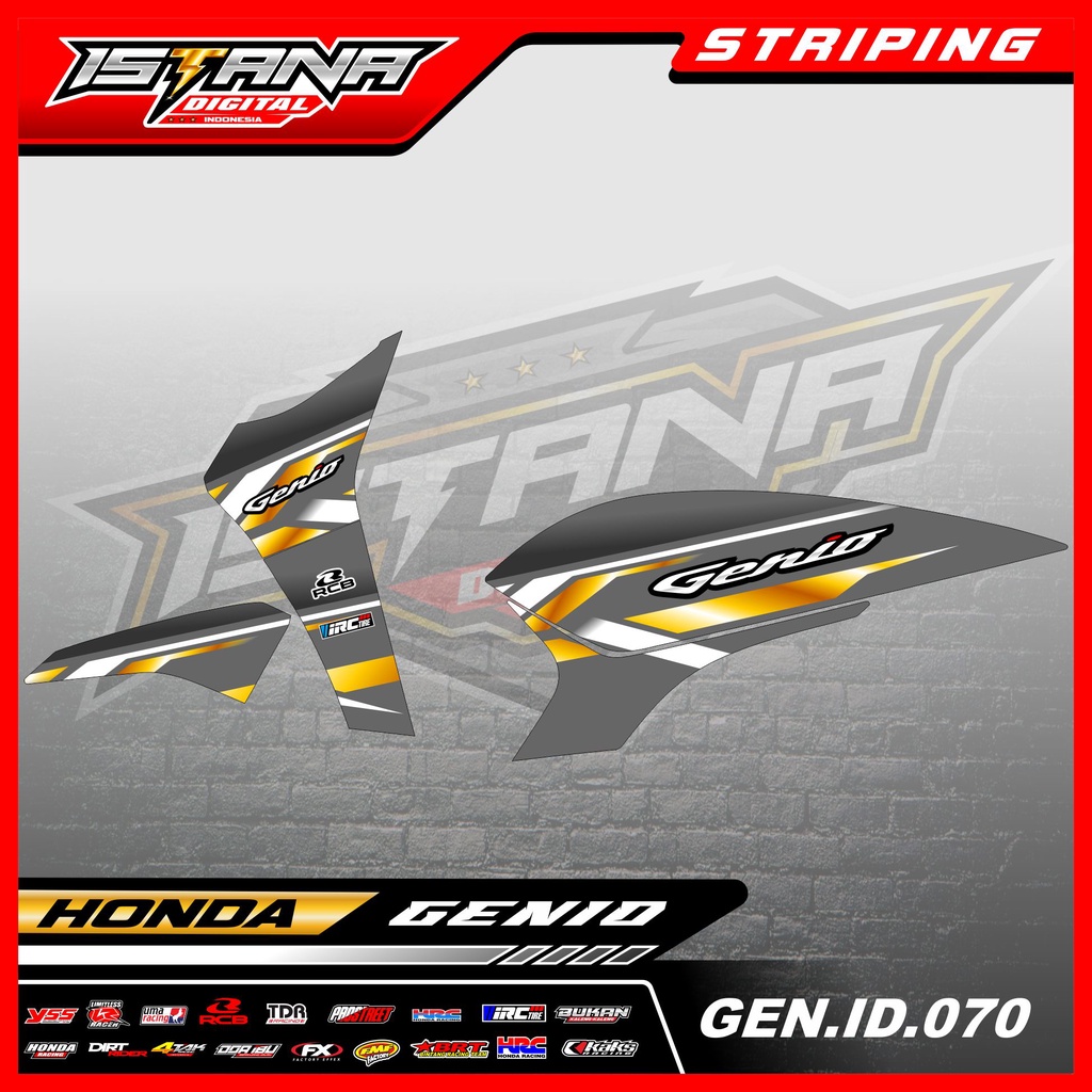 Jual Sticker Striping Motor GENIO - Striping Variasi Motor GENIO Motif ...
