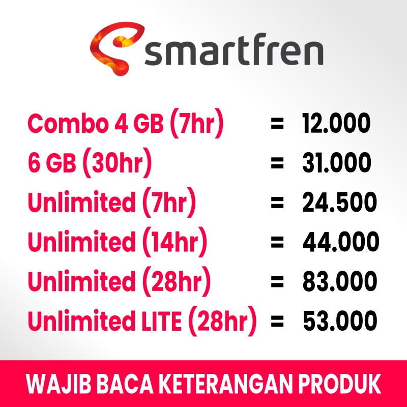 Jual PROMO SMARTFREN 4G UNLIMITED PAKET DATA MURAH | Shopee Indonesia