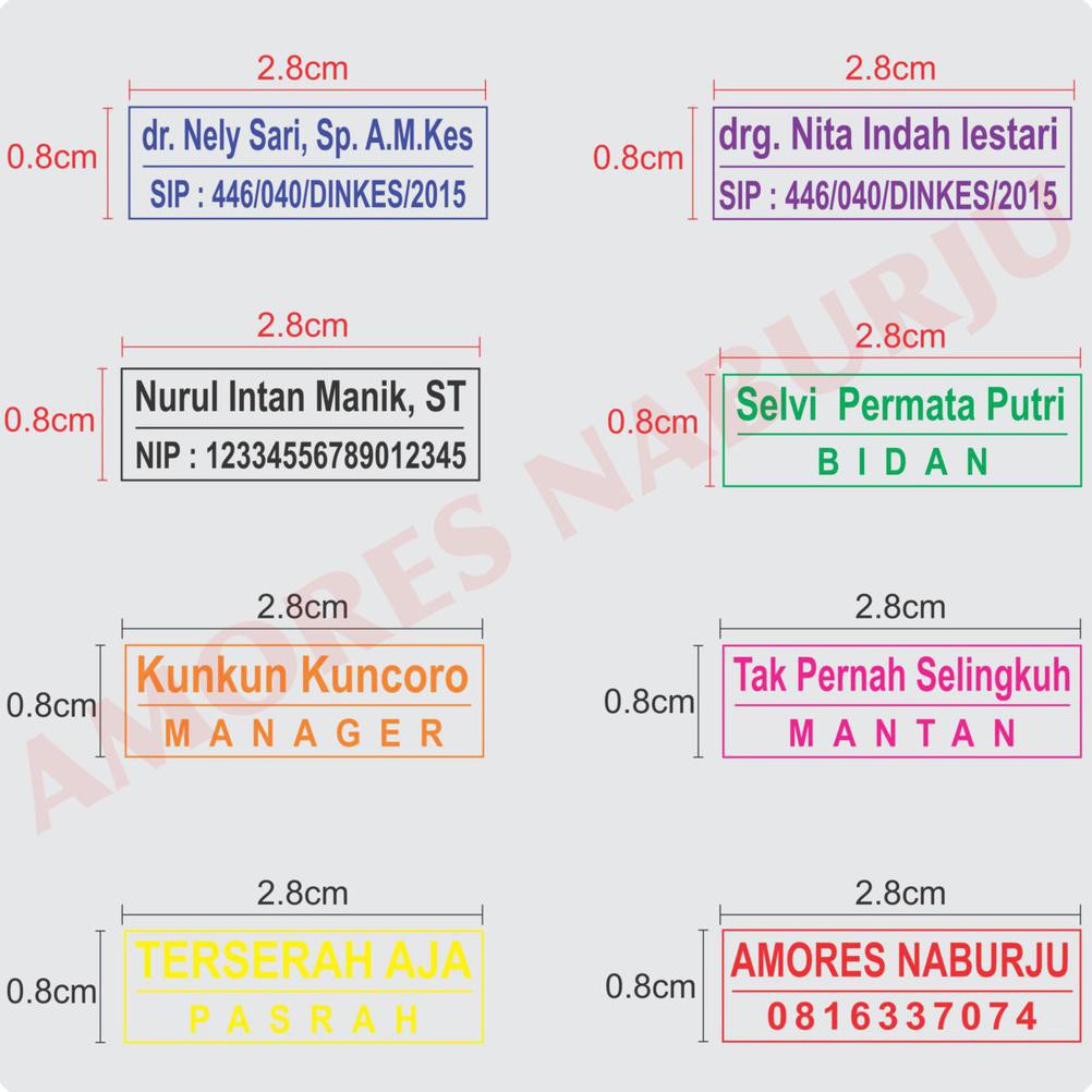 Jual STEMPEL NAMA | DOKTER | BIDAN | PERAWAT | NIP | NAMA NOMOR HP | JABATAN | Shopee Indonesia