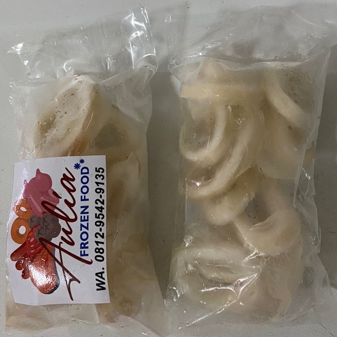 Jual CUMI RING SEAFOOD CALAMARI / CUMI KUPAS 250gram / CUMI BEKU FROZEN ...