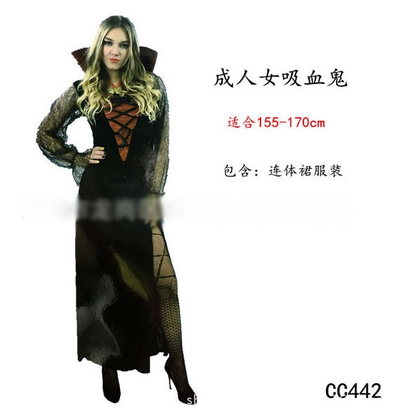 Jual KOSTUM VAMPIRE WANITA DRESS PANJANG COSPLAY HALLOWEEN | Shopee ...