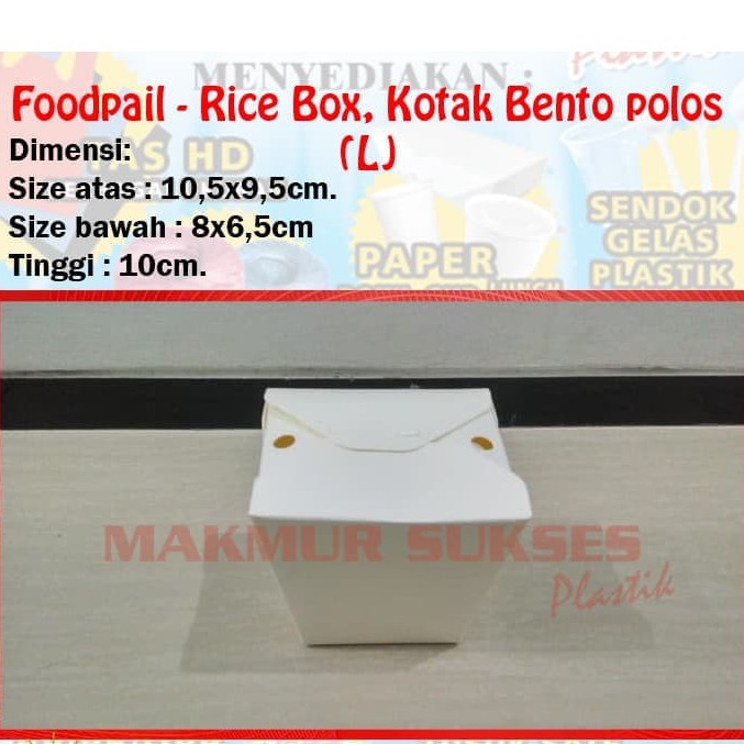 Jual Kemasan Food Pail / Rice Box / Kotak Bento / Kemasan Makanan Take ...