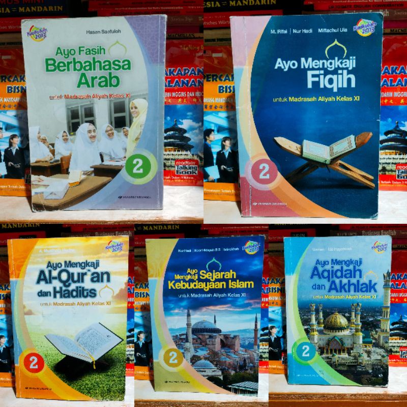 Jual Buku Bahasa Arab, Fiqih, Alquran Hadist, Kebudayaan Islam, Aqidah Akhlak SMA Kelas 2 K13 ...