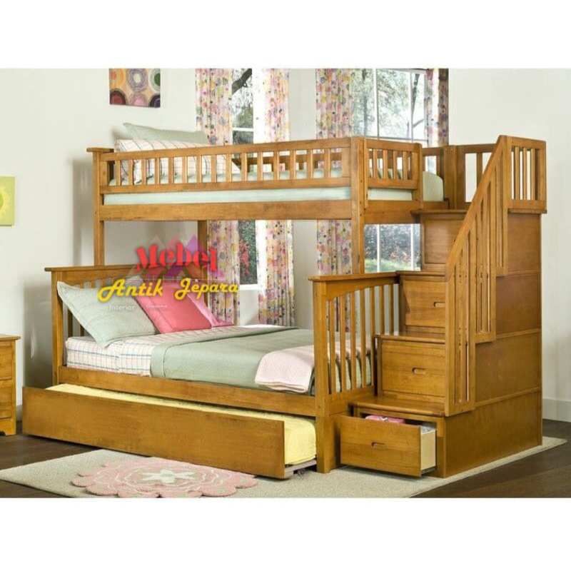 Jual Rangka tempat tidur tingkat jati minimalis | Shopee Indonesia