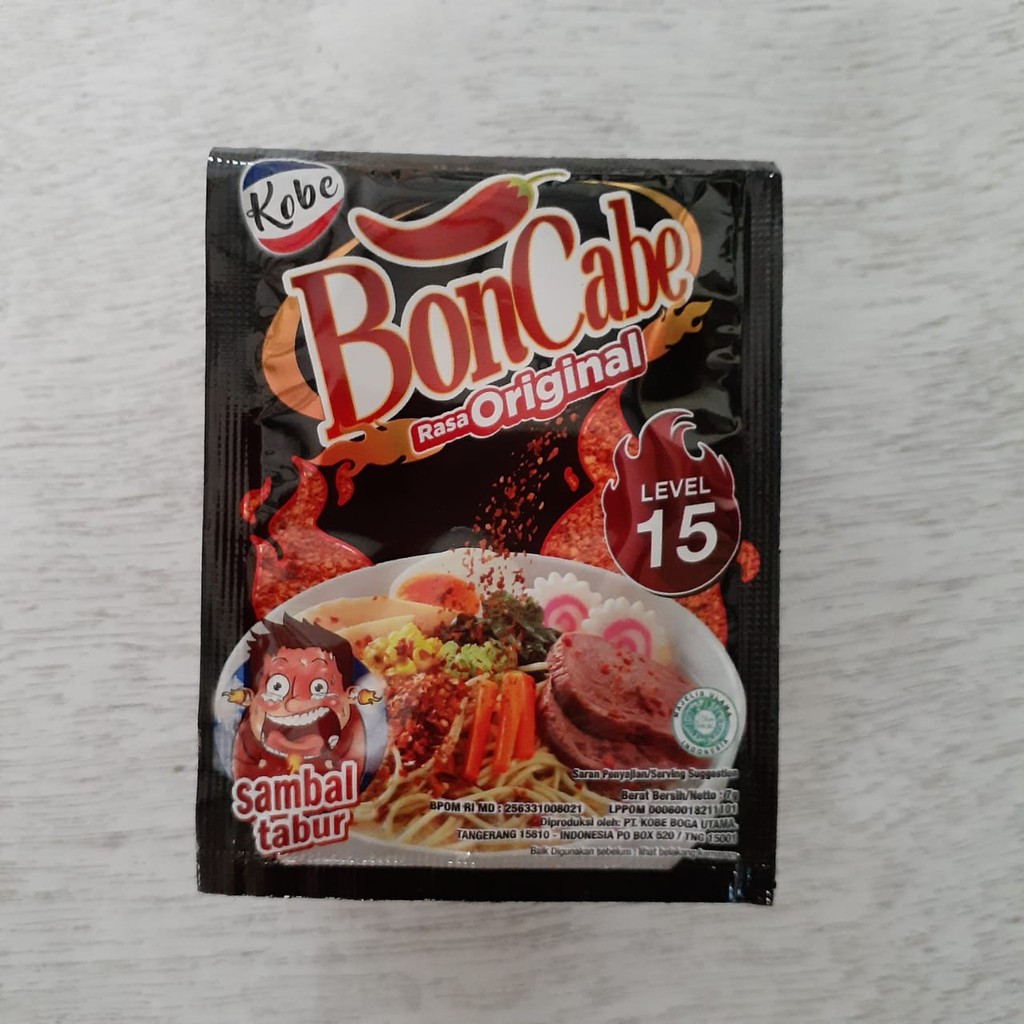 Jual Bon Cabe BONCABE Original Level 15, Cabe Bubuk Sambal Tabur Pedas ...