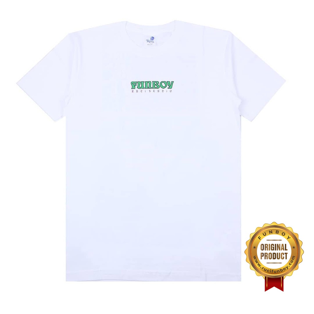 Jual T-shirt FUNBOY ILLUSION OUT WHITE - 50 | Shopee Indonesia