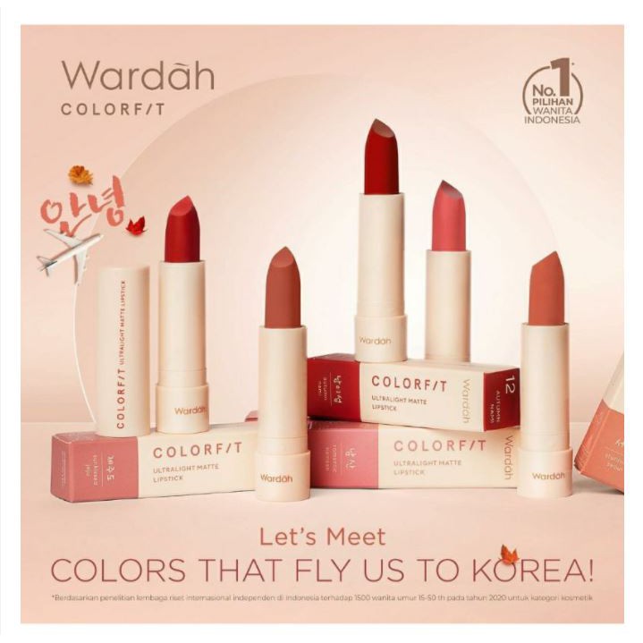 Jual [BPOM] Wardah Ultralight Matte Lipstick Korea Edition 100%Ori ...