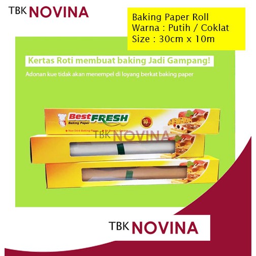 Jual Baking Paper Roll uk. 30cmx10m Kertas Alas Roti Anti Lengket Putih ...