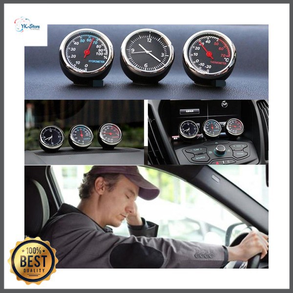 Jual Dekorasi Instument Gauge Mobil Jam Mini Quartz Clock -2in1 Kompas ...