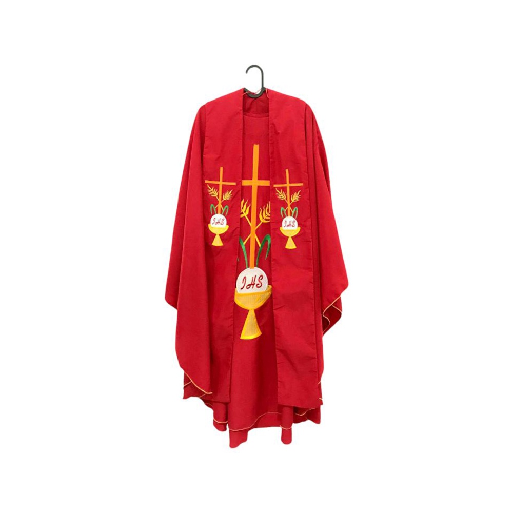 Jual Kasula Halus dan Tebal Bordir Besar 08 Jubah Imam Katolik Baju ...