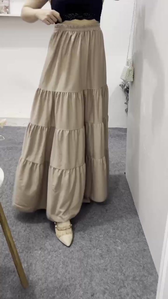 Jual Cherry_Ruffle Skirt 4 susun / rok wanita korea / skirt korean ...