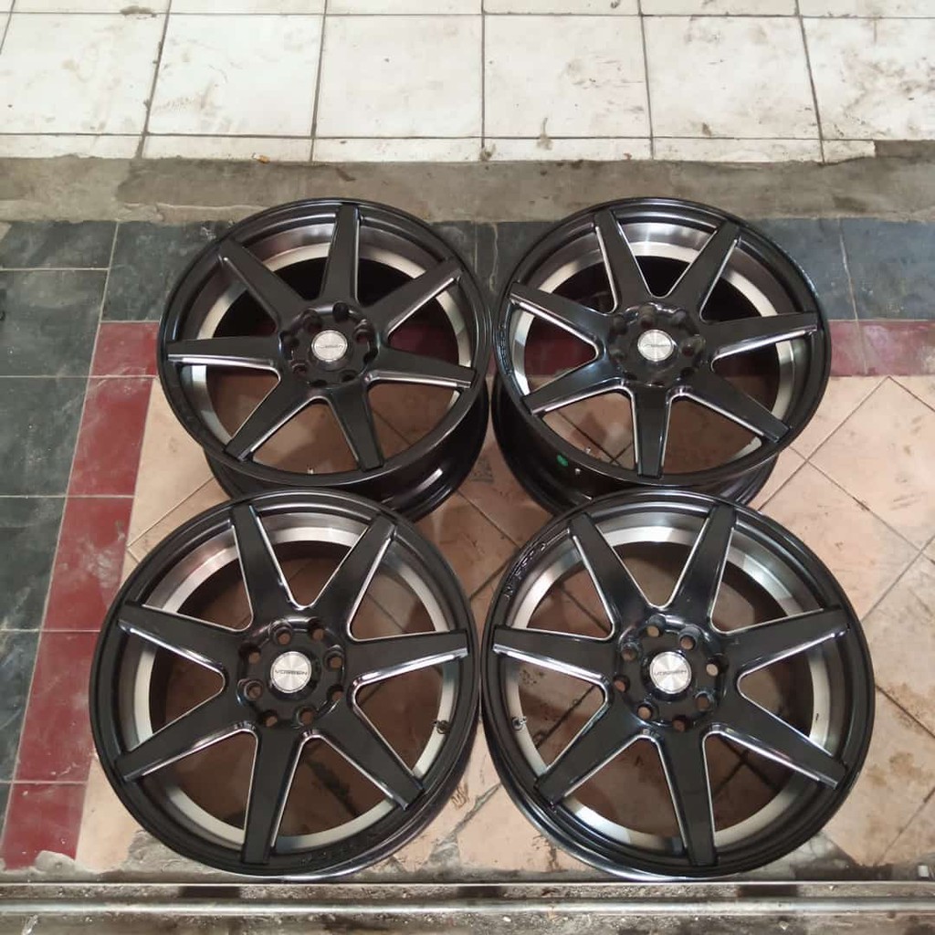 Jual VELG MOBIL SEKEN MODEL VOSSEN Ring 16 Lebar 7,5 PCD 4X100-114,3 ET38 BLACK | Shopee Indonesia