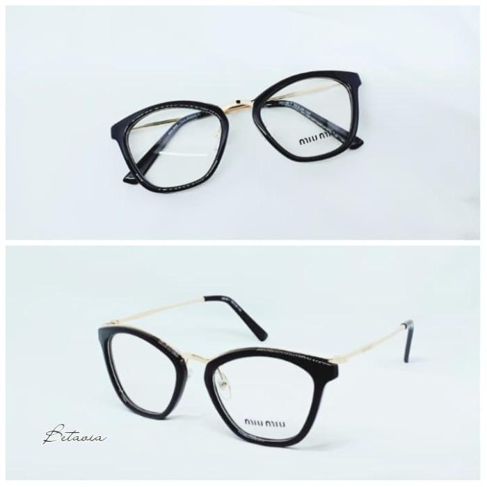 Jual Frame kacamata Minus Wanita Miu Miu + Lensa Antiradiasi | Shopee ...