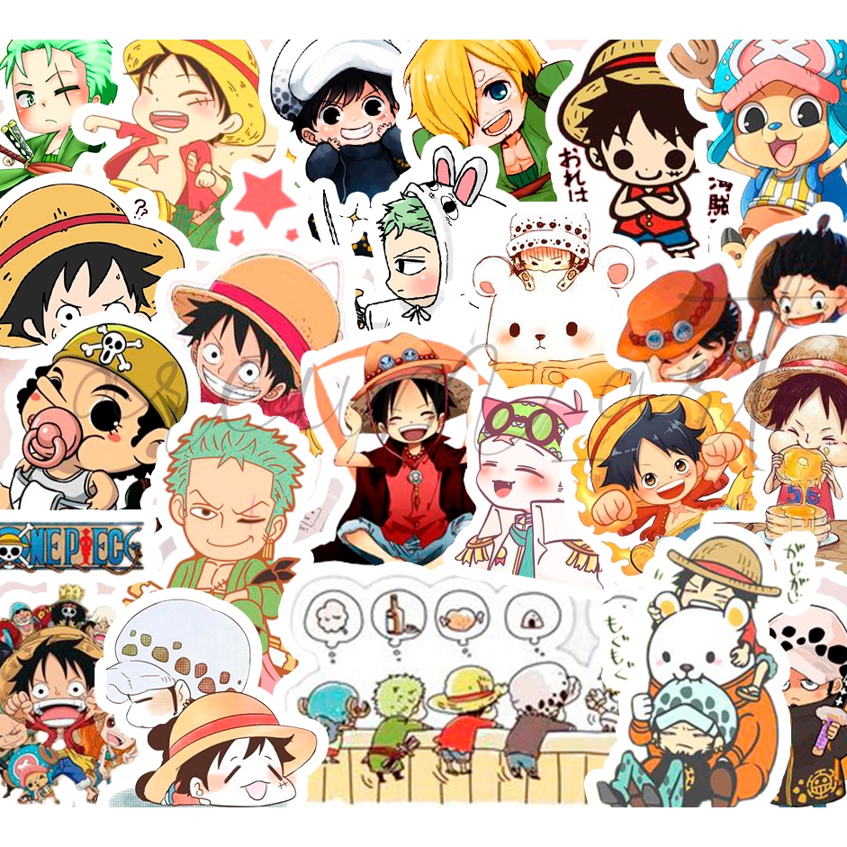 Jual 50pcs STICKER ANIME ONE PIECE / stiker anime tahan air Untuk ...