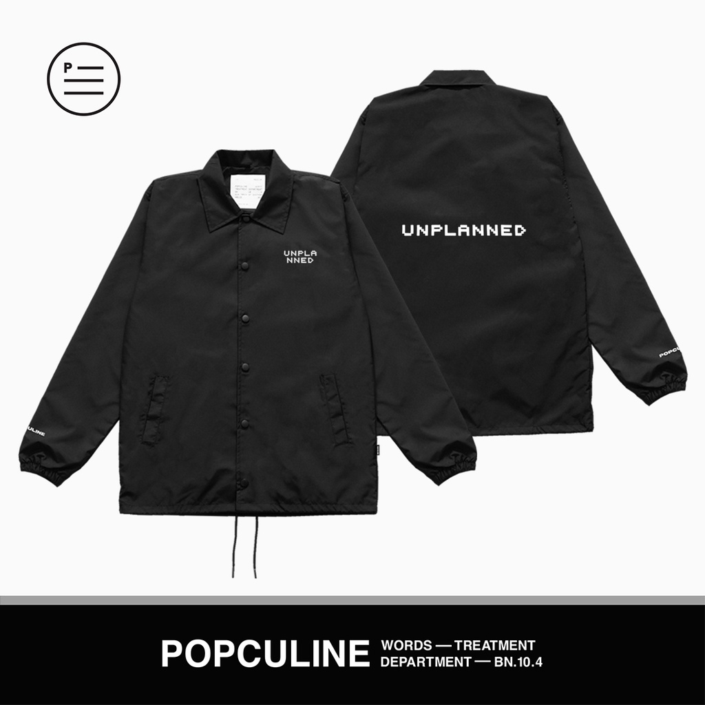Jual Popculine - Jaket Windbreaker Unplanned | Shopee Indonesia