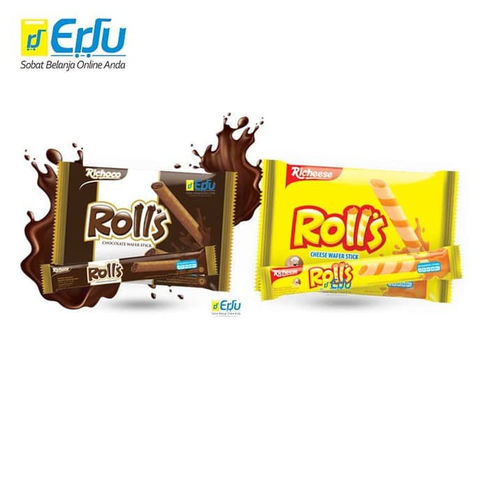 Jual Nabati Rolls Chocolate atau Cheese Wafer Stick Sachet 40gr ...