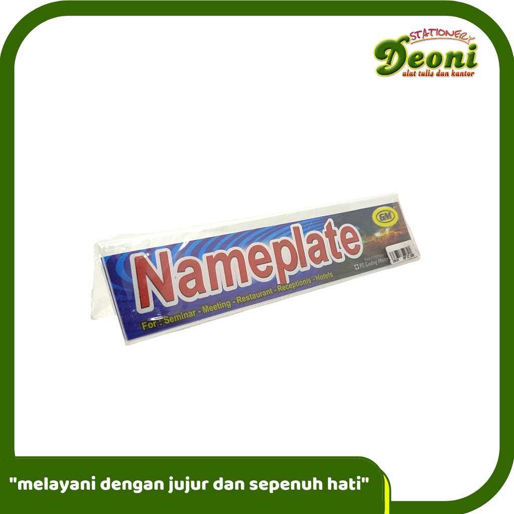 Jual GM NAMEPLATE 626 Akrilik 6 X 26cm Plat Nama Seminar Meeting ...