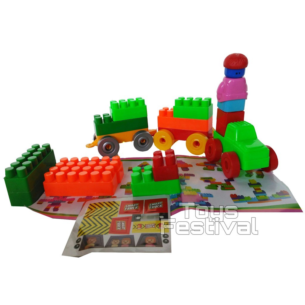 Jual RR5008 Mainan Edukatif Intellect set Block Blocks Brick isi 16 pcs ...